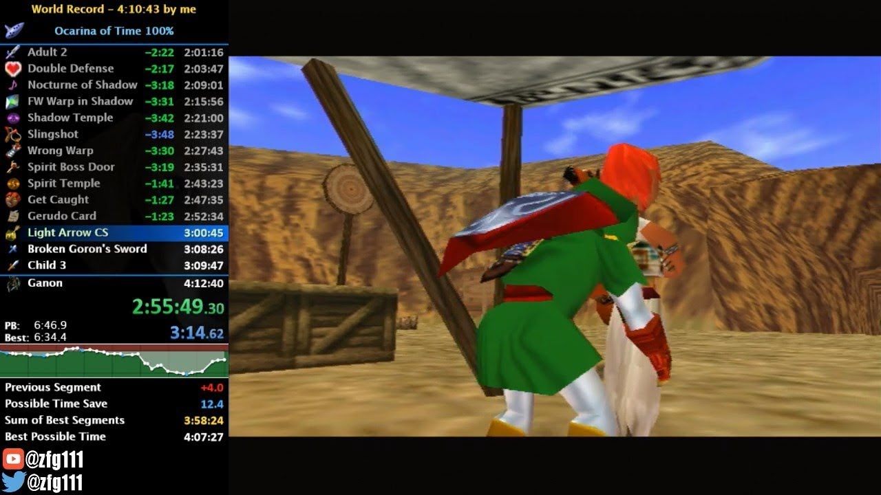 Ocarina of Time 100% Speedrun in 4:10:17 - YouTube