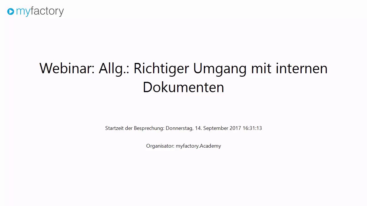 2017 09 14 Webinar Allgemein Interne Dokumente - YouTube