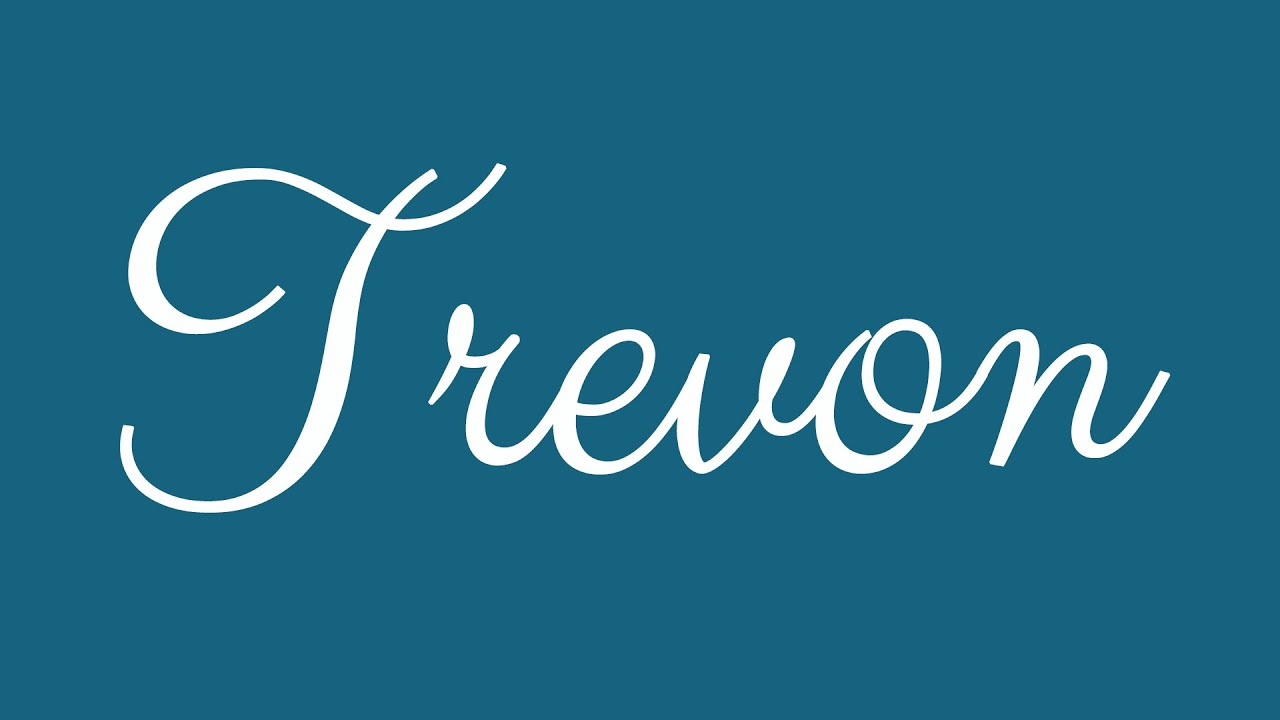 Learn how to Sign the Name Trevon Stylishly in Cursive Writing - YouTube