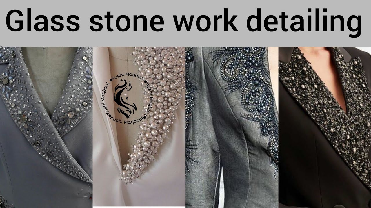 Embellished Coller designing with Glass stone work detailing by Kushi ...