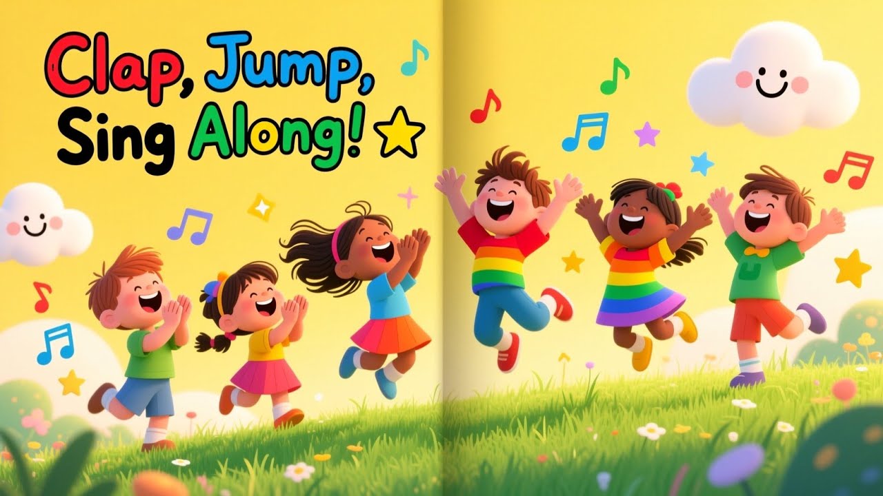 🎶 Clap, Jump & Sing Along | Fun Kids Action Poem | Nursery Rhyme for ...