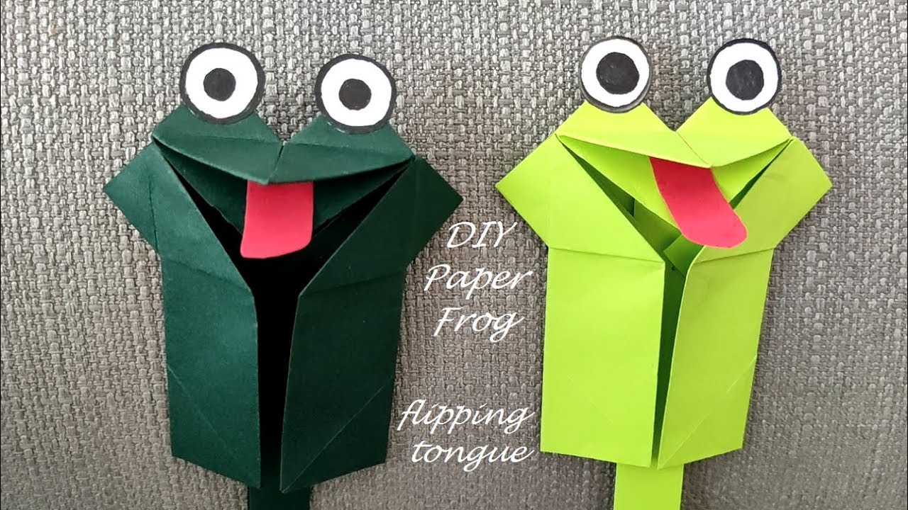 DIY - Crazy Frog | Moving paper Frog | Paper frog - YouTube