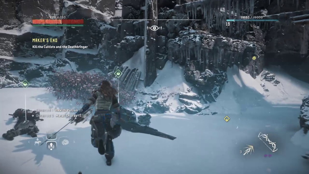 Horizon Zero Dawn first boss fight - YouTube