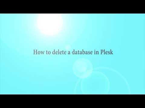 How to delete a database in Plesk Nayo Hosting - YouTube