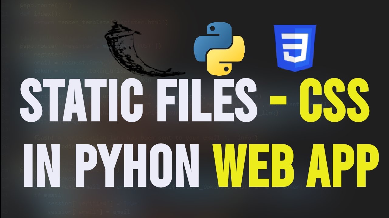 What Are Static Files? Adding CSS to Your Python Web App - YouTube