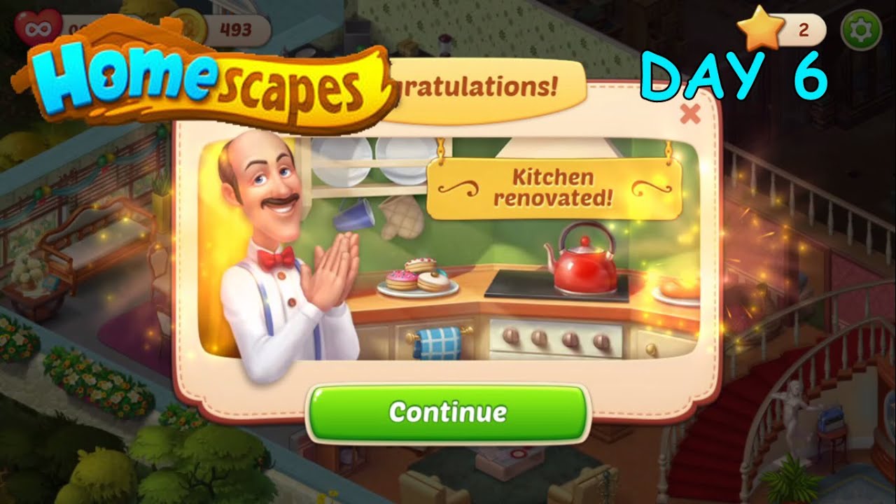 Homescapes Gameplay - Kitchen Renovated DAY 6 (Android/iOS Gameplay ...