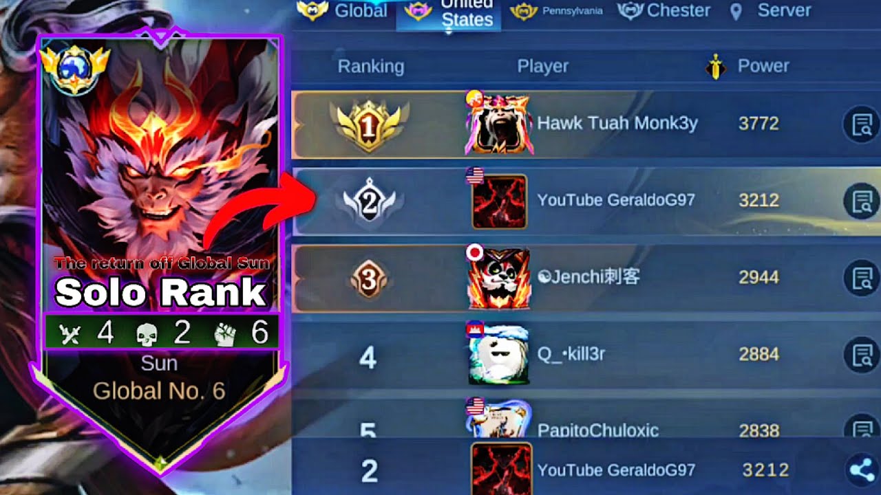 The return off SOLO RANK Global Sun Full Grind - MLBB (Season 35) - YouTube