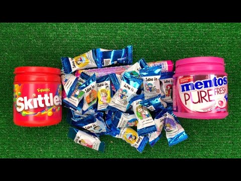 Satisfying Video | Skittles Mentos Open Mix Candy and Sweets LoveIs ...