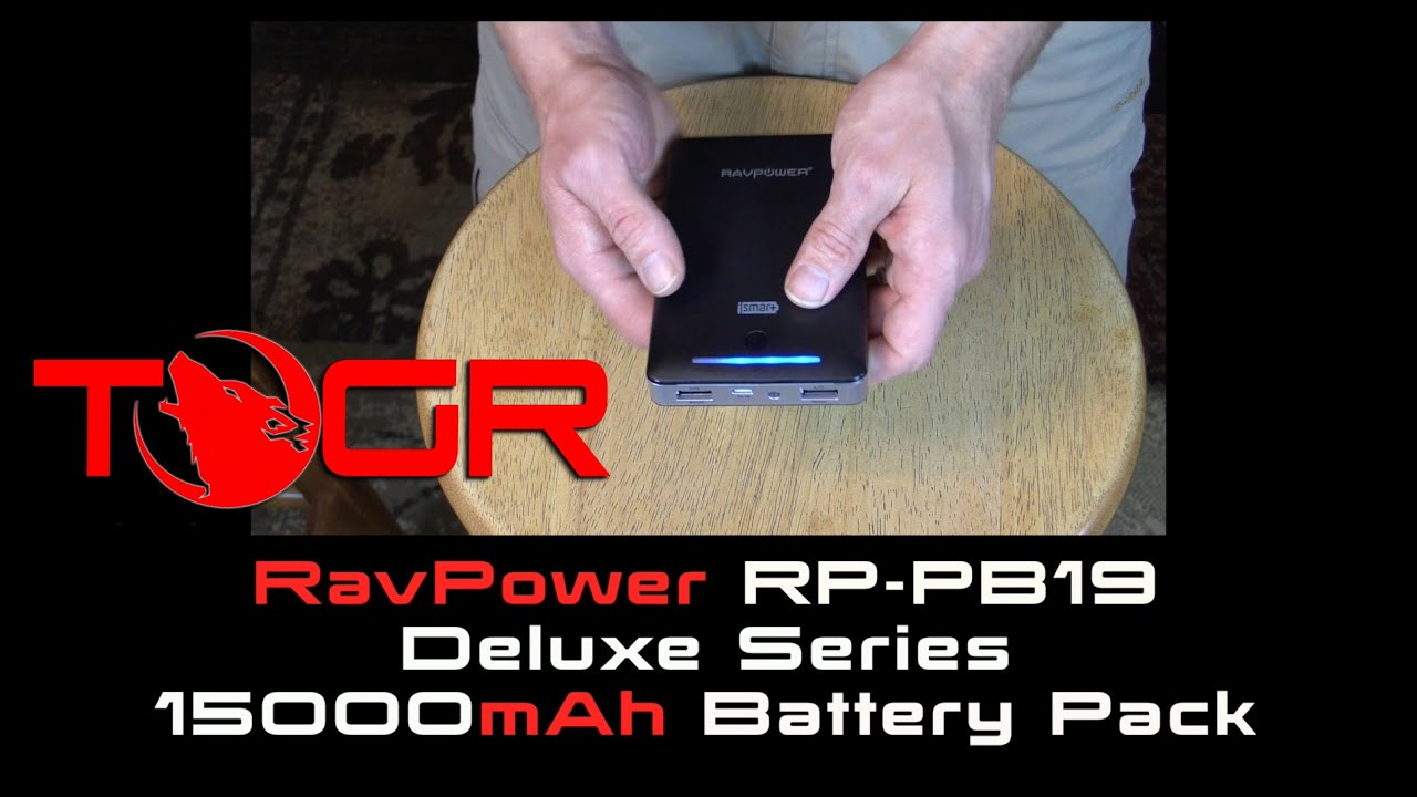 RavPower RP-PB19 Deluxe Series 15000mAh Battery Pack - YouTube