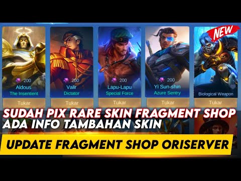 UPDATE RARE SKIN FRAGMENT SHOP ! SUDAH PIX DI ORIGINAL SERVER DAN SKIN ...