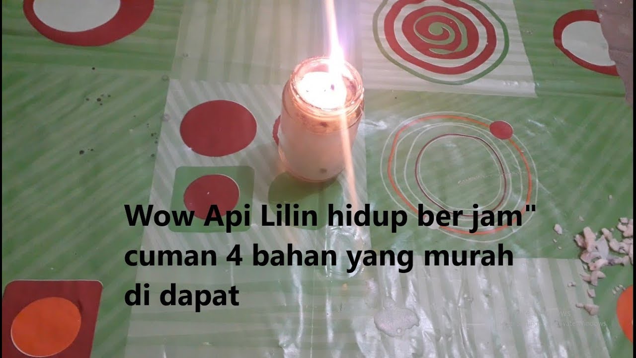 cara membuat api lilin bertahan lama - YouTube
