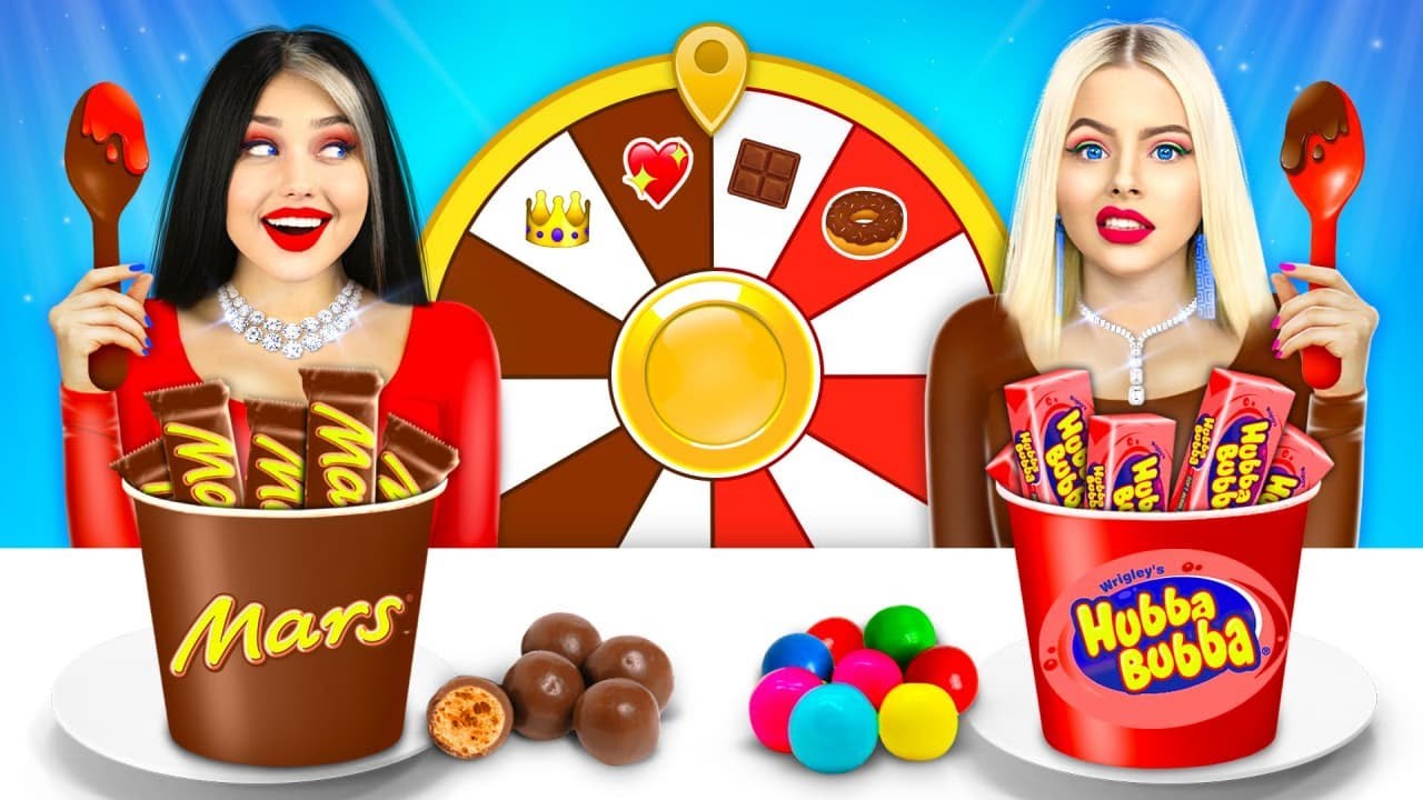 CHOCOLATE VS REAL FOOD CHALLENGE | Sweet War with Chocolate Cake VS ...