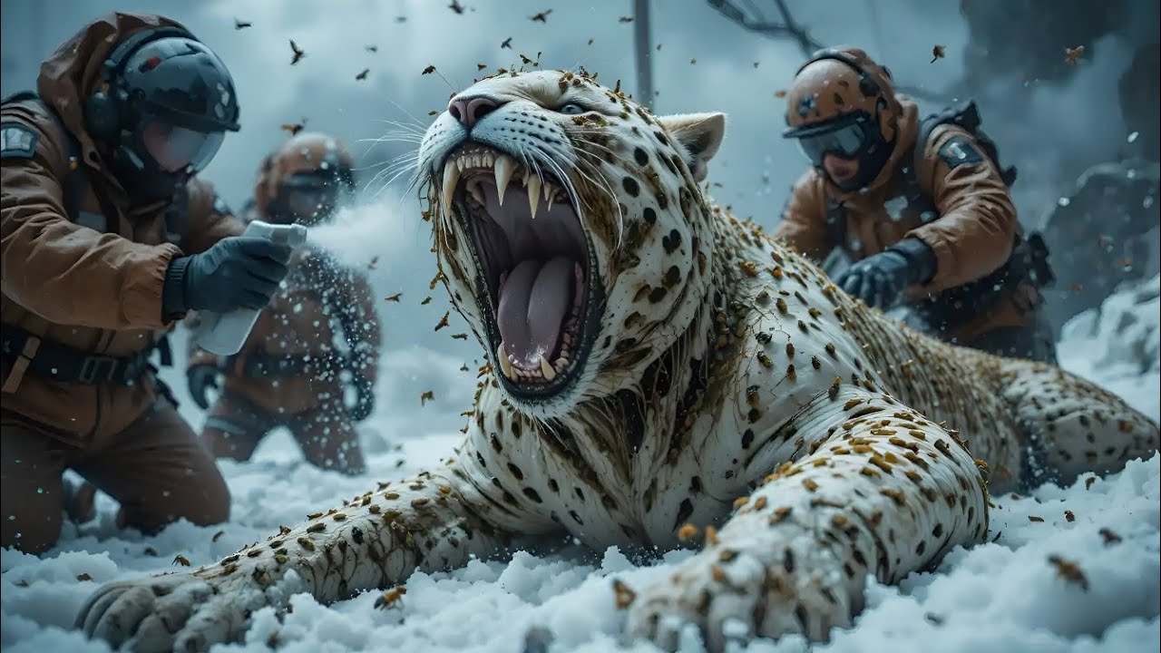 White Jaguar covered by millions of barnacles and bee saved by heroic ...