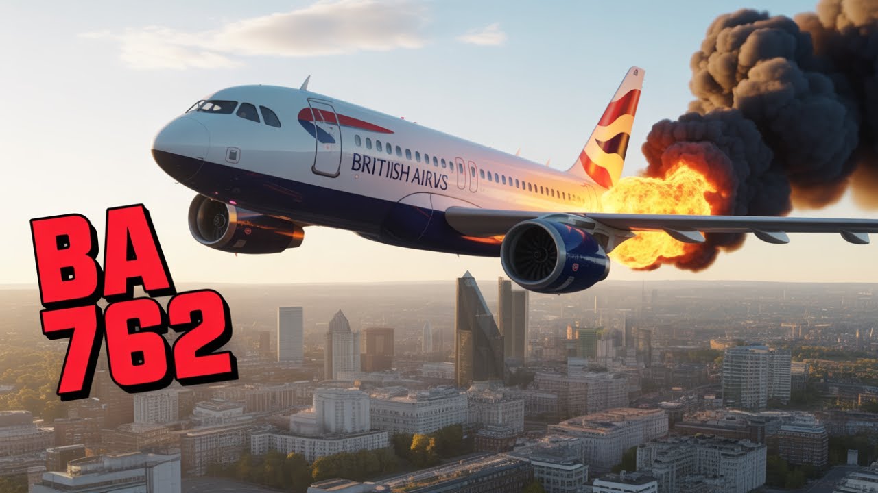 Plane Catches FIRE Over London The BA 762 Emergency - YouTube