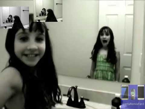 [Ghost/Demonic Warning] Creepy Grudge Ghost Girl in the Mirror! (Sparta Demonic Hell Remix)
