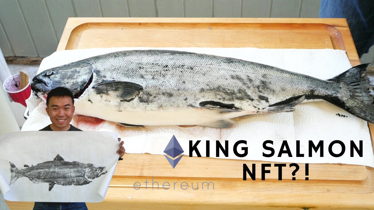 My First King Salmon Print & NFT | Gyotaku Digital Art - YouTube