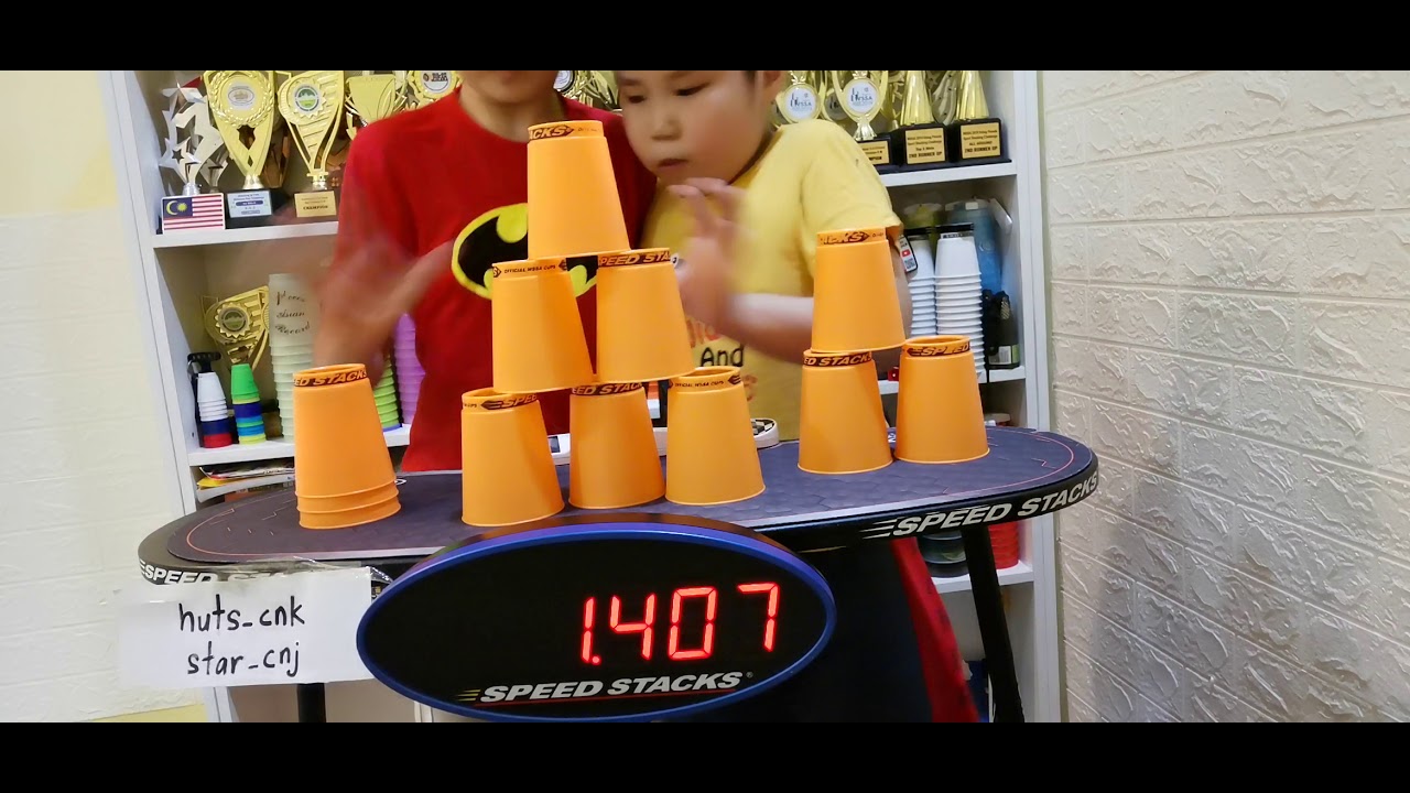 Sport Stacking Stack Match Freestyle doubles - YouTube