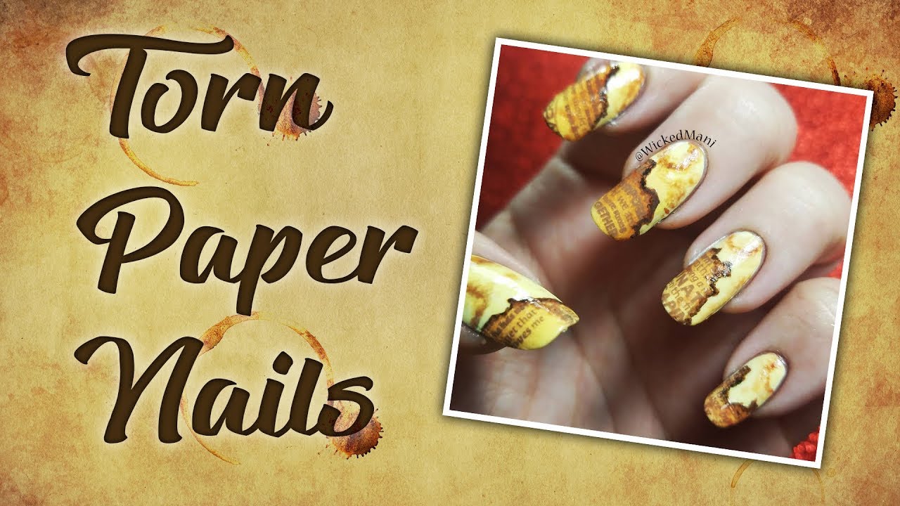 Torn Paper Nails - YouTube