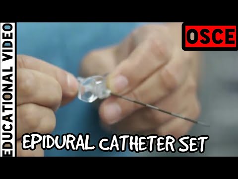 Anaesthesiology | Epidural Catheter Set | OSCE | Prof. Dr. Krishna ...