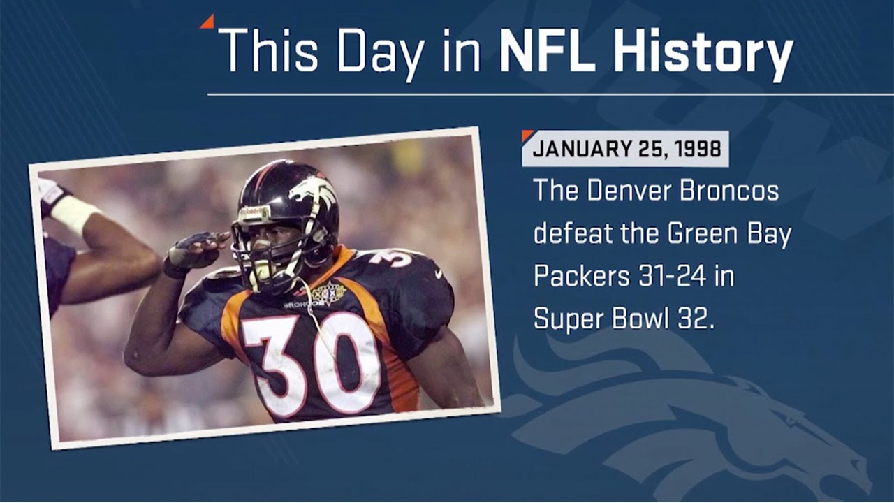 The Broncos Win One for John Elway | This Day In NFL History (1/25/1998 ...