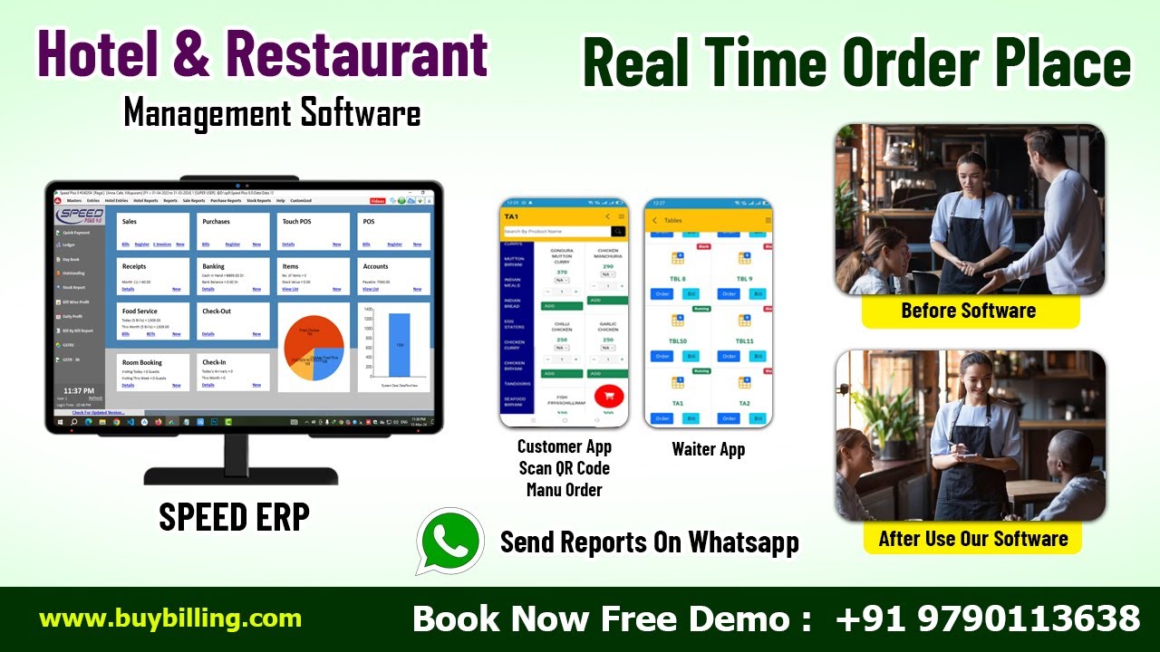 Restaurant Billing Software For Real time Customer QR Code Manu and ...