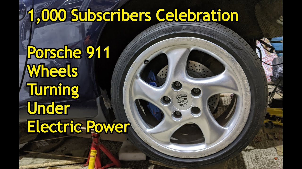 Electric Porsche 911 project video 29 - Spinning Porsche Wheels with ...