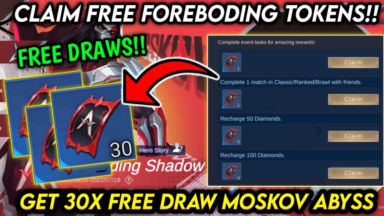 FREE DRAW 30X FOREBODING TOKENS IN NEW MOSKOV ABYSS SKIN EVENT! - MLBB ...