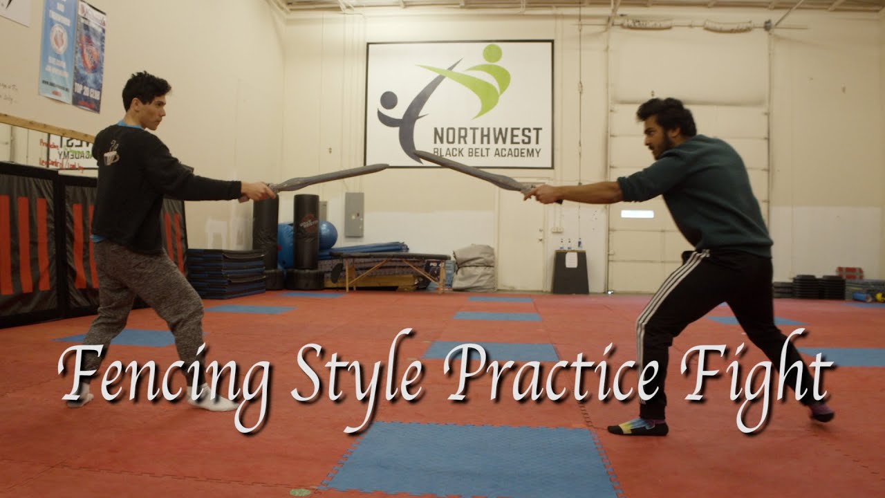 Fencing Style Practice Fight - Nathan V Schuyler - YouTube