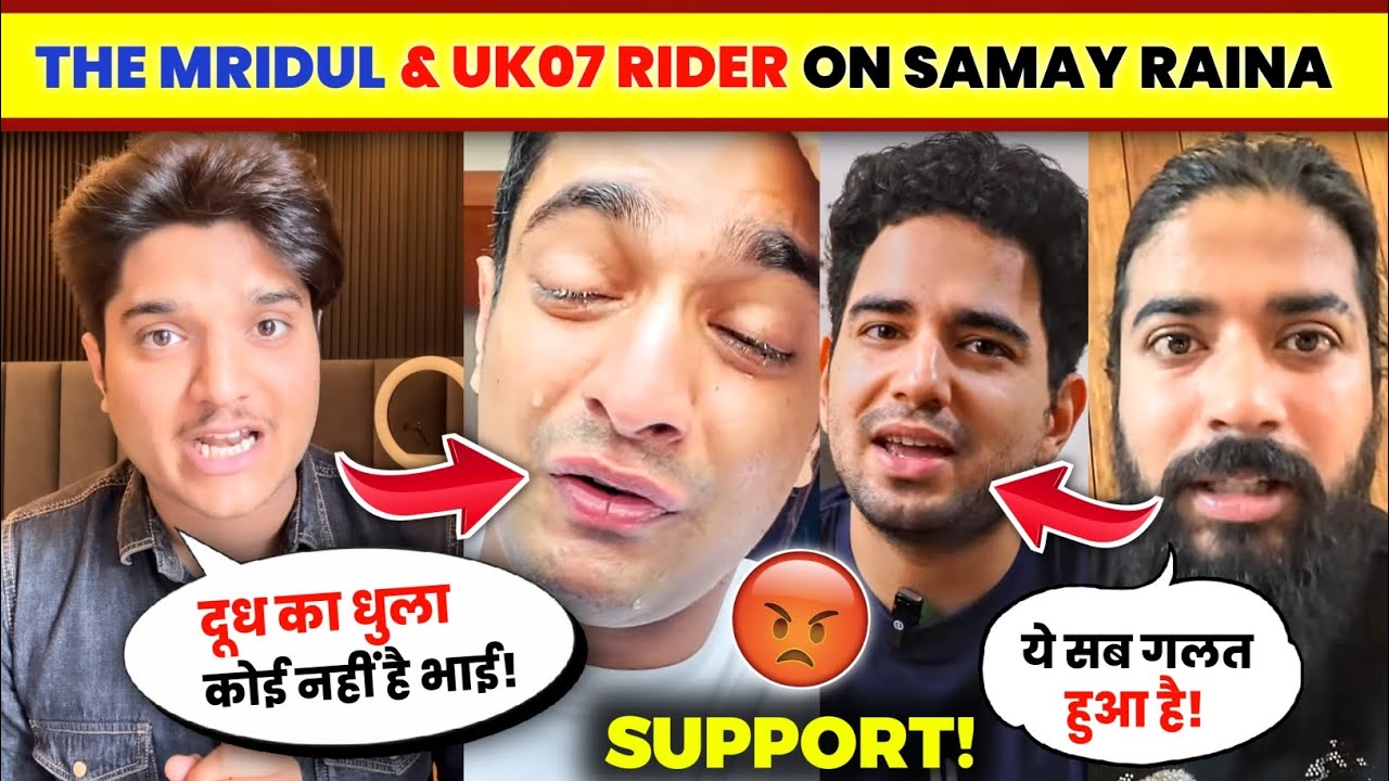 OMG!🤯 The Mridul & Uk07 Rider ANGRY On Samay Raina India's Got Latent ...