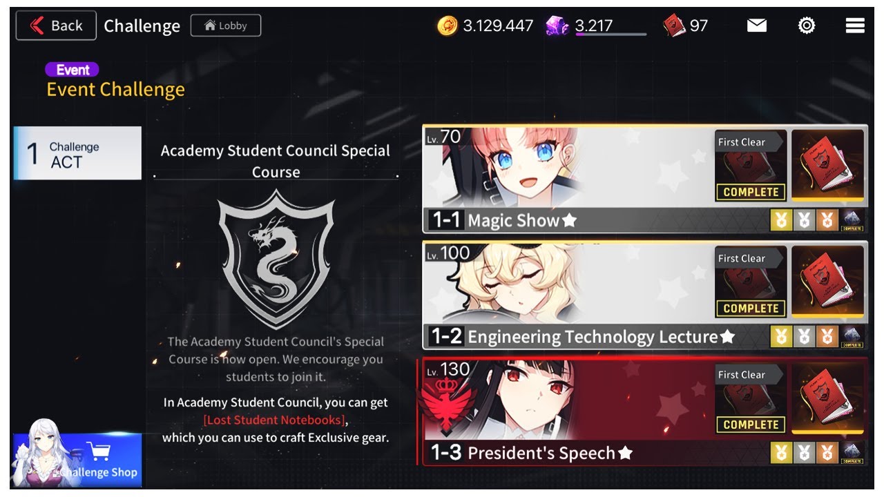 [Counter Side:Sea] Academy Student Council Challenge Mode! - YouTube