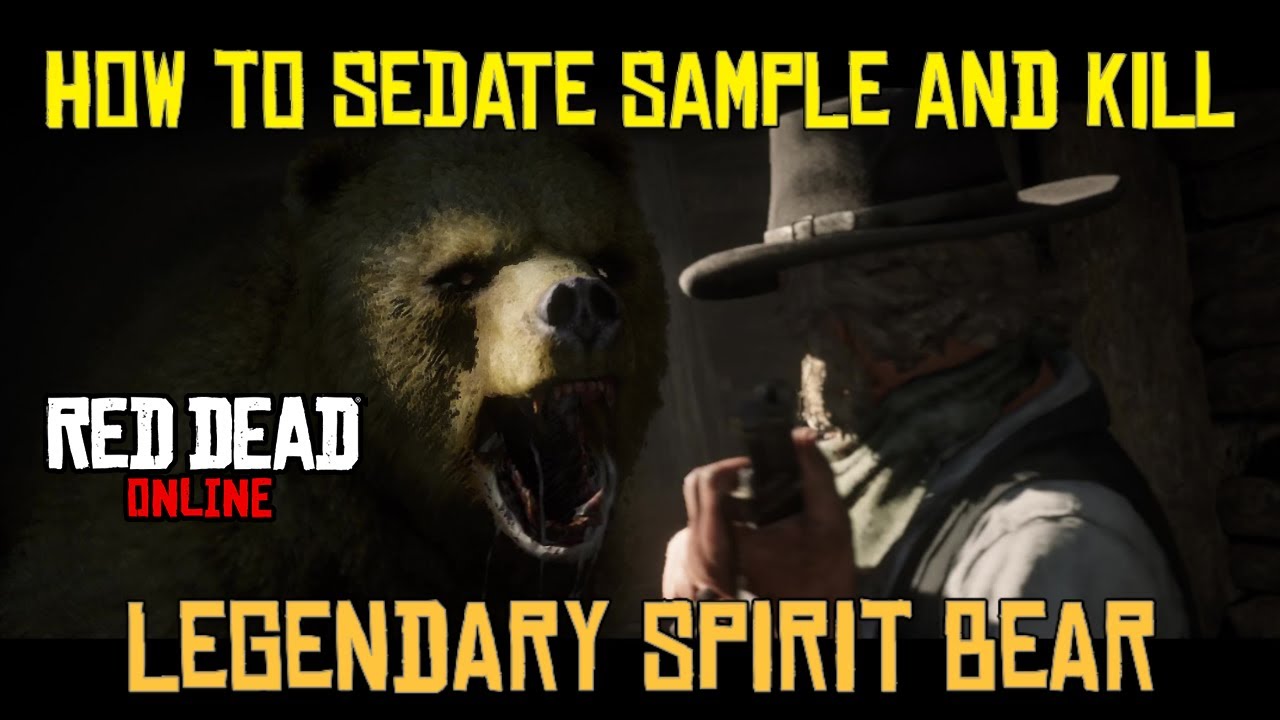 Red Dead Online (Legendary Spirit Bear) How to Sedate Sample and Kill ...