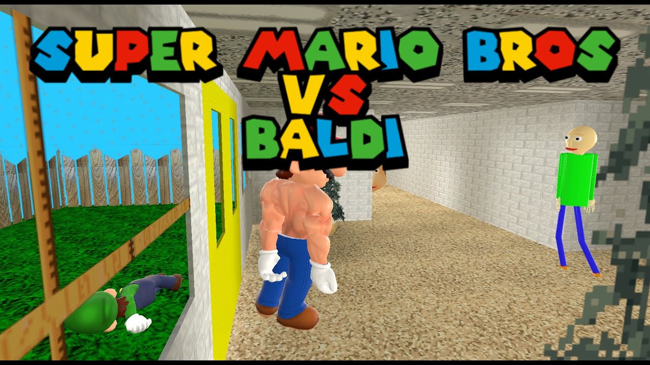 SMG6: Super Mario Bros Vs Baldi (Part 1) - YouTube