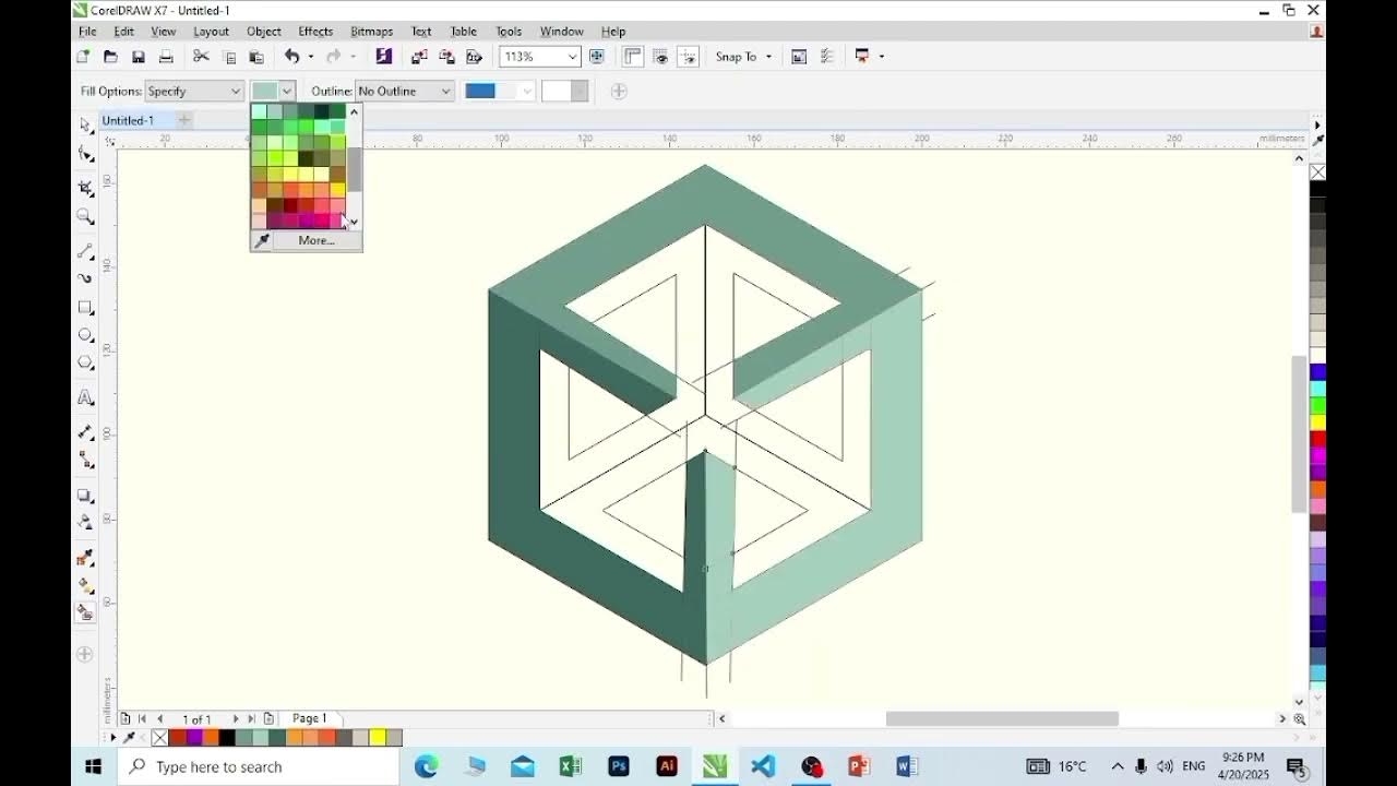 **🎨 Designing a Stunning 3D Object in CorelDRAW – Step-by-Step Tutorial #graphicdesign #3d - YouTube