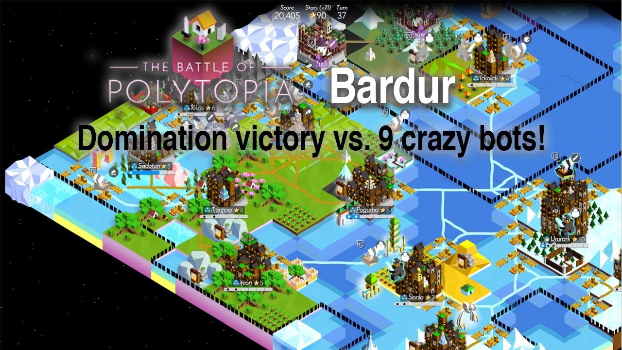 The Battle of Polytopia: Bardur domination victory over 9 crazy bots ...
