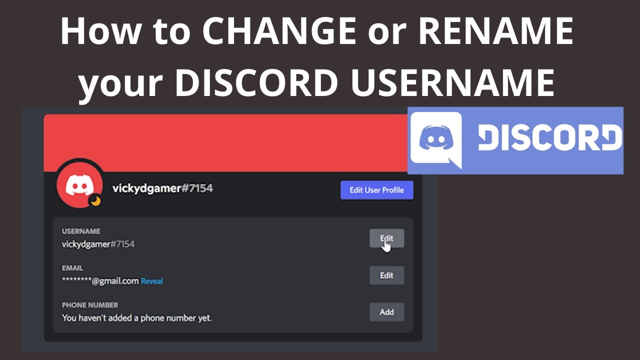 How to CHANGE or RENAME your DISCORD Username - YouTube