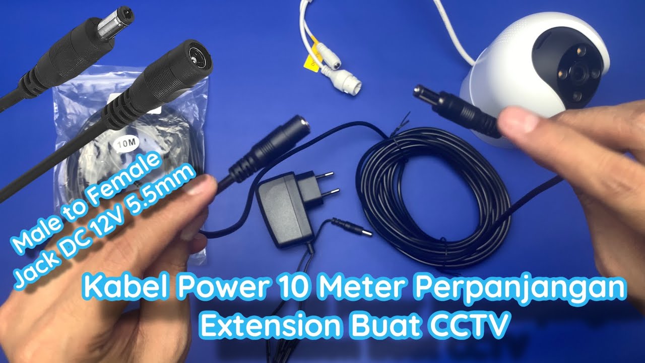 Kabel DC 12V Jack 5.5mm 🔥 Kabel Power Perpanjangan / Extension Buat ...