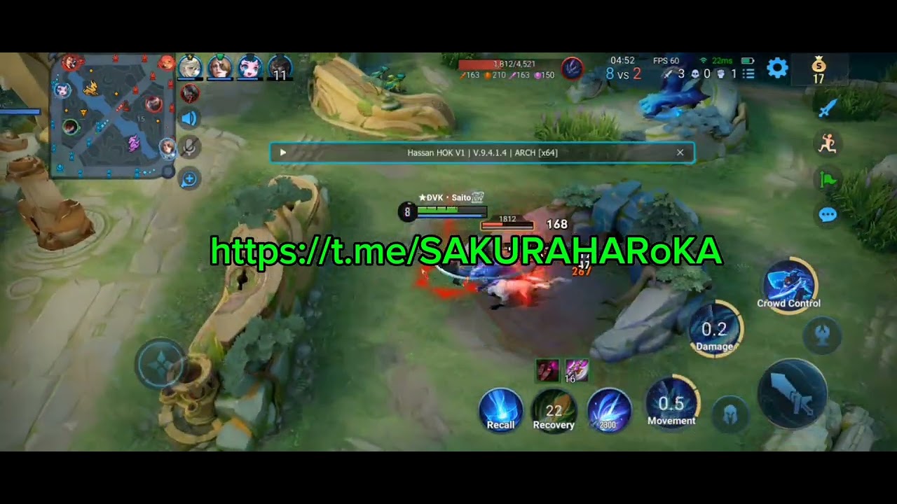 New HOK mod menu safe for main account Join my channel to get freekey ...