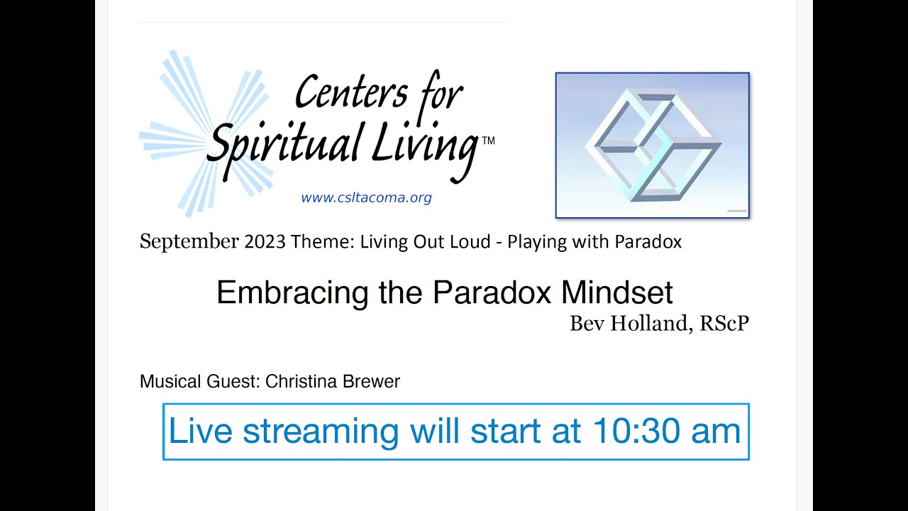 2023-10-01 | Embracing the Paradox Mindset - Bev Holland RScP - YouTube
