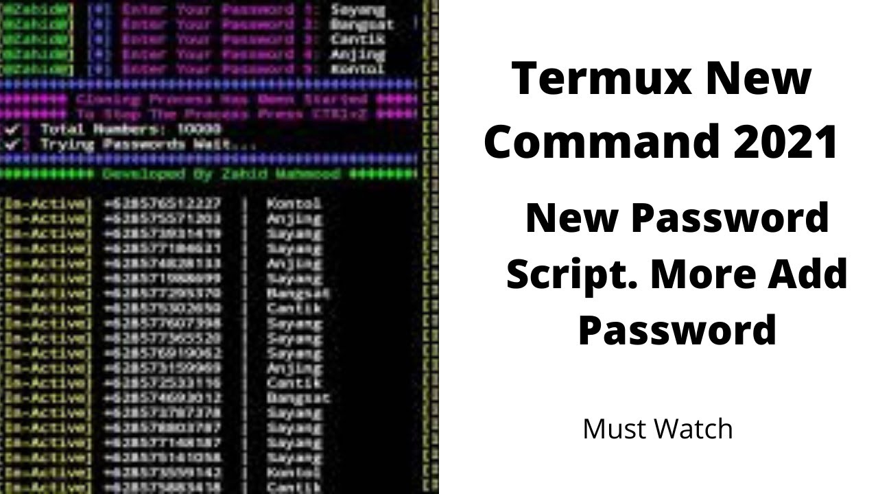 Termux new command 2021 l termux new working command 2021 - YouTube