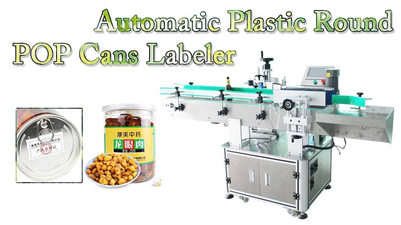 Automatic Plastic Round POP Cans Non-dry Sticker Labeler Labeling ...