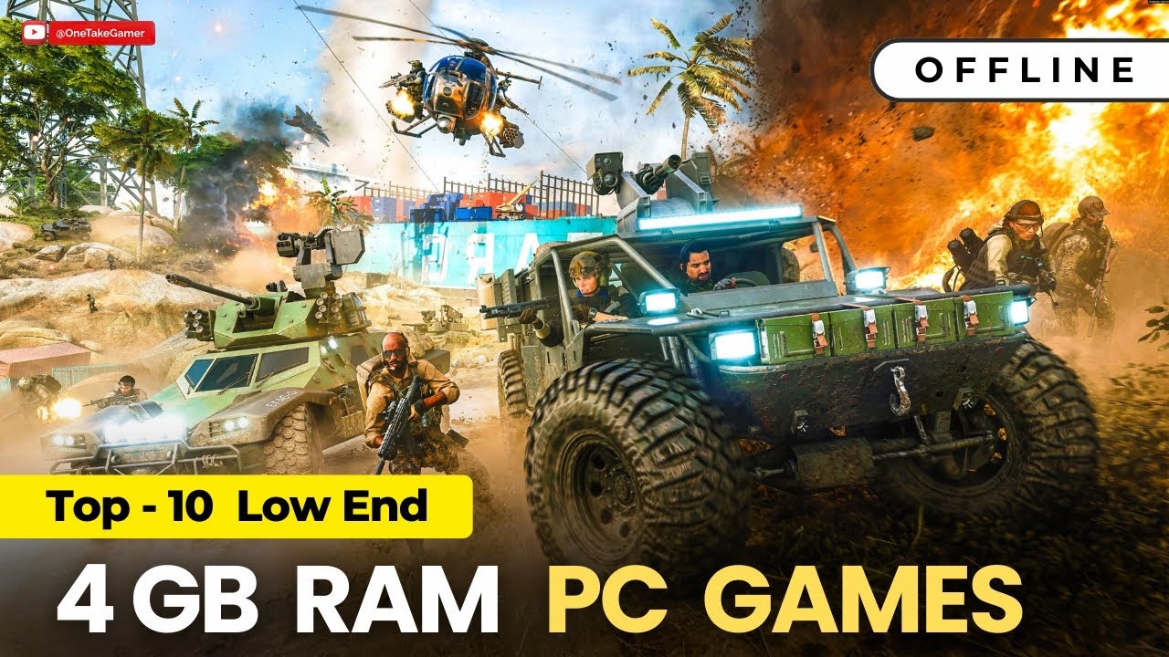 Top 10 Offline 4GB Ram PC Games without Graphics Card || Low End PC ...