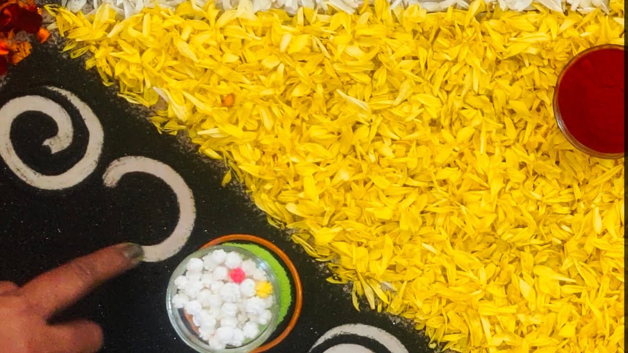 Sankrant special rangoli/Kite rangoli/Sankrant decoration idea/Flower ...