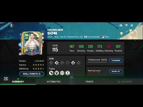 “115 OVR Heung Min Son – Insane Stats! 🔥 | FIFA Mobile”