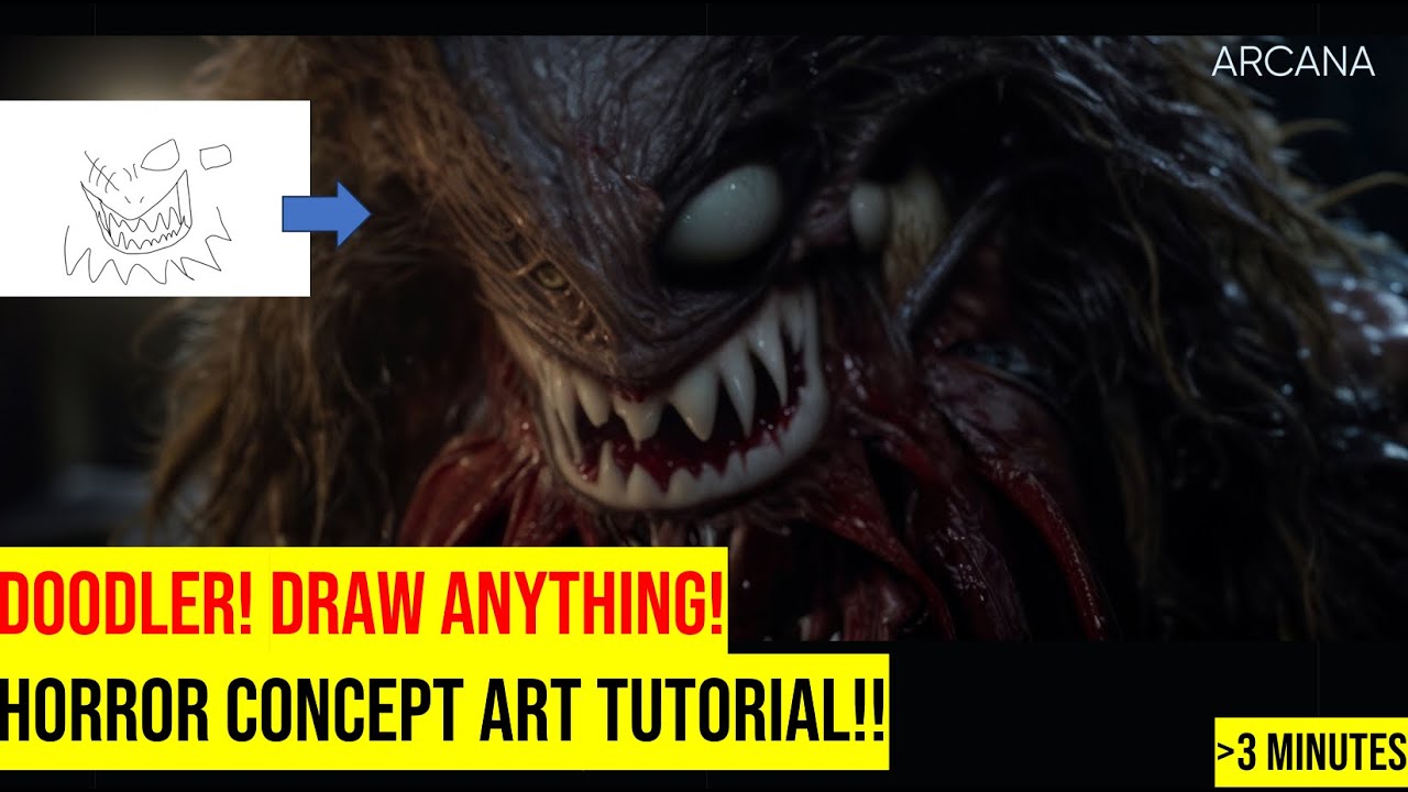 DOODLER | HORROR TUTORIAL: Turn sketches into cinematic images! - YouTube