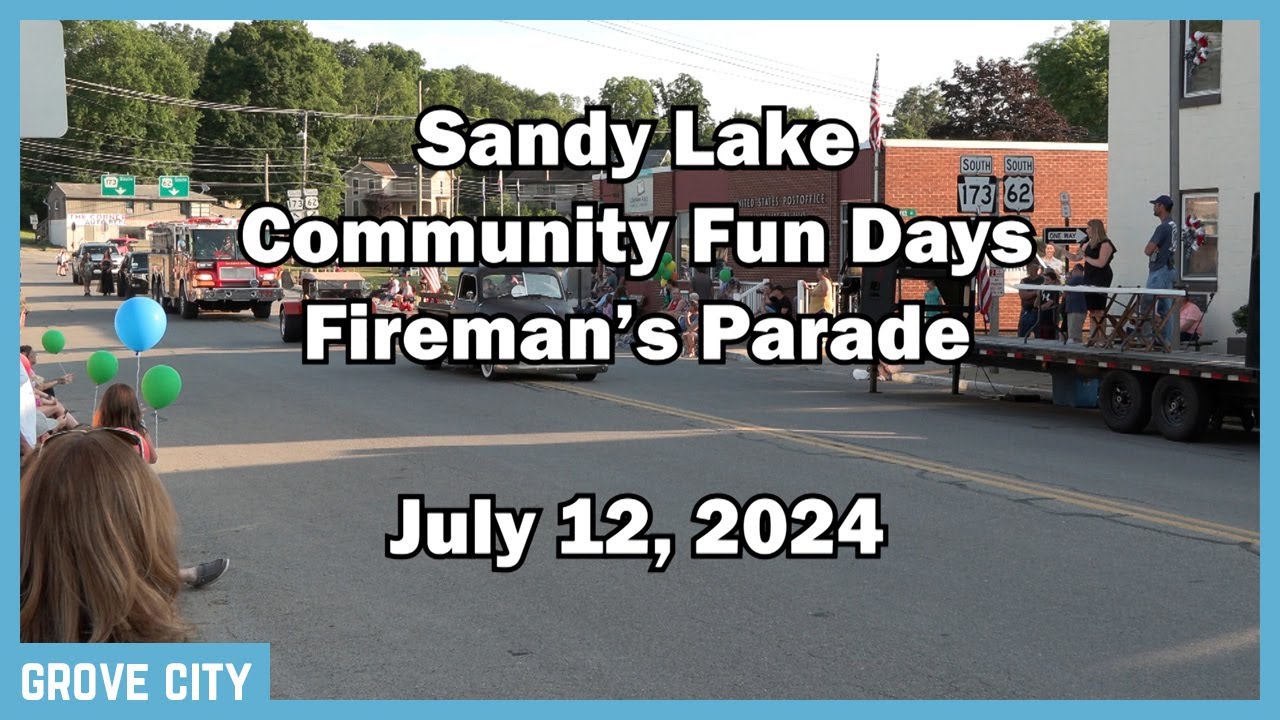 Sandy Lake Community Fun Days Fireman's Parade 2024 - YouTube