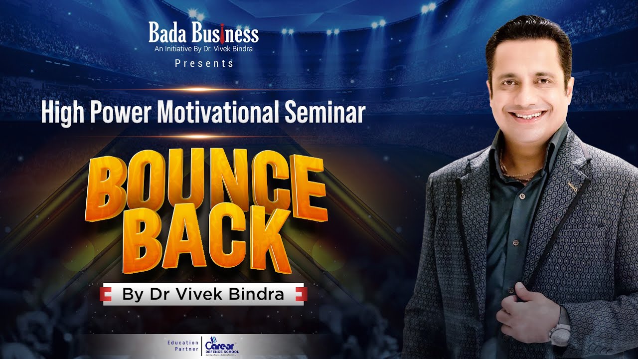 Founder's Day Special Bounce Back With Dr Vivek Bindra - Live Now from ...
