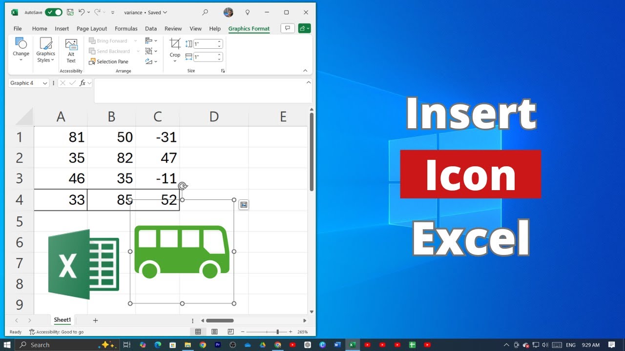 How to Insert Icon on Microsoft Excel - YouTube