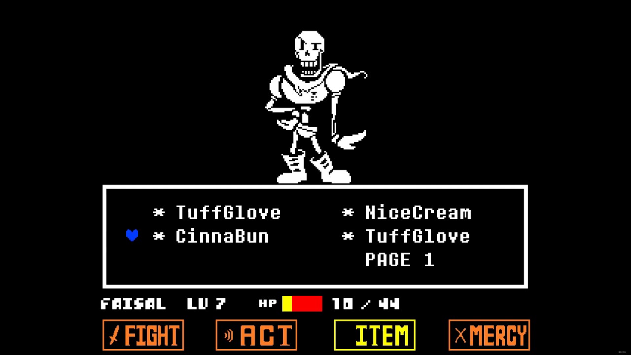 Undertale - Papyrus Fight; Sparing Papyrus! - YouTube