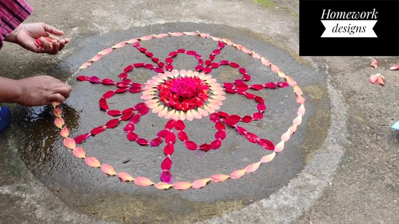 Atha Pookalam | Day 8 at Home | Onam Celebration - YouTube