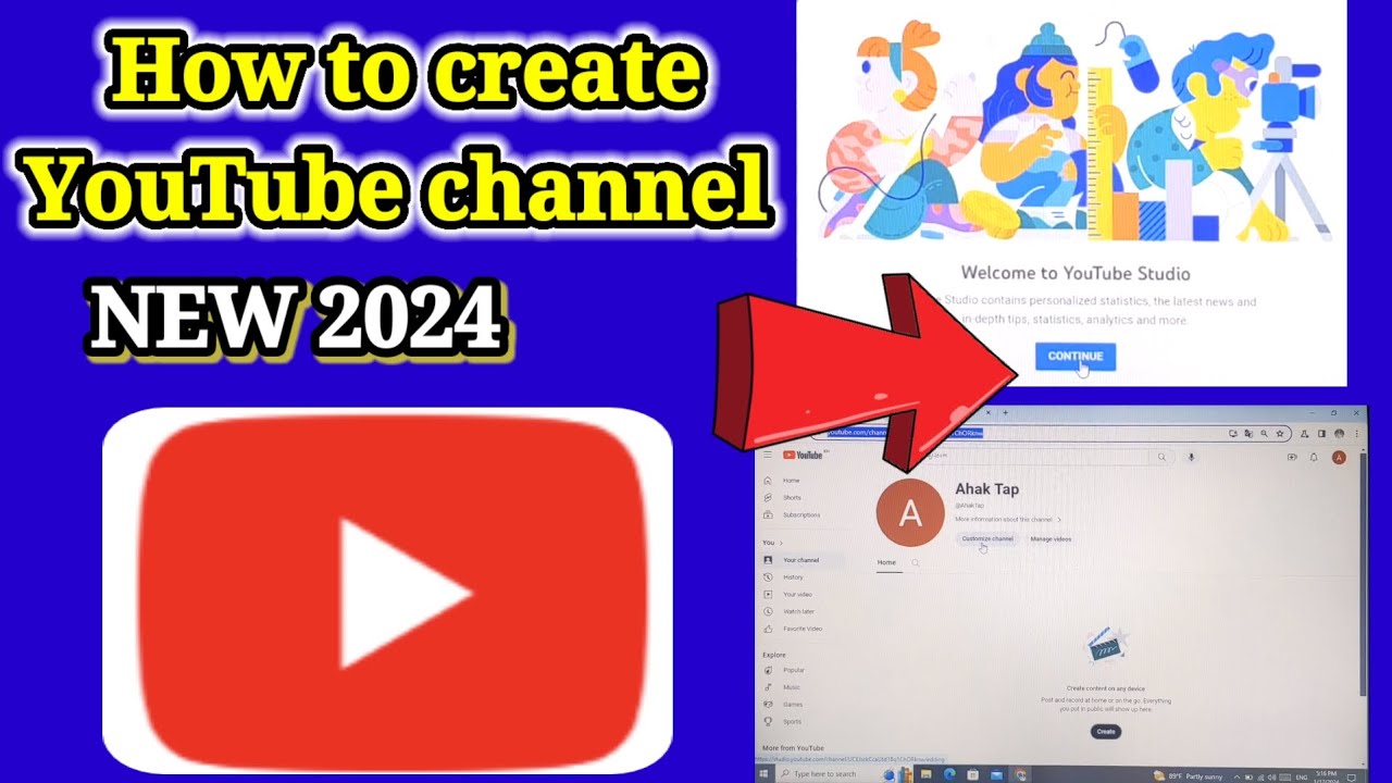 How to create YouTube channel year 2024 | របៀបបង្កើត channel YouTube ឆ្នាំ ២០២៤ - YouTube